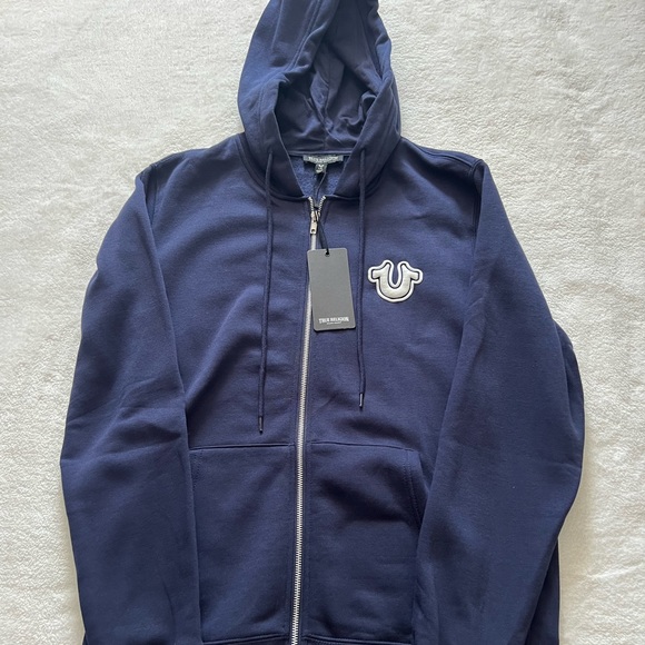True Religion | Jackets & Coats | True Religion Logo Cotton Full Zip ...